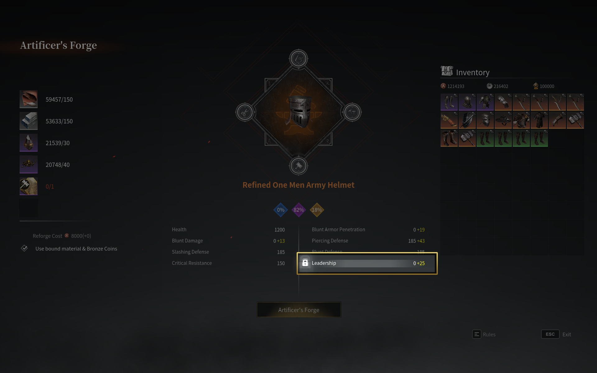 Development Journal: Equipment Reforging